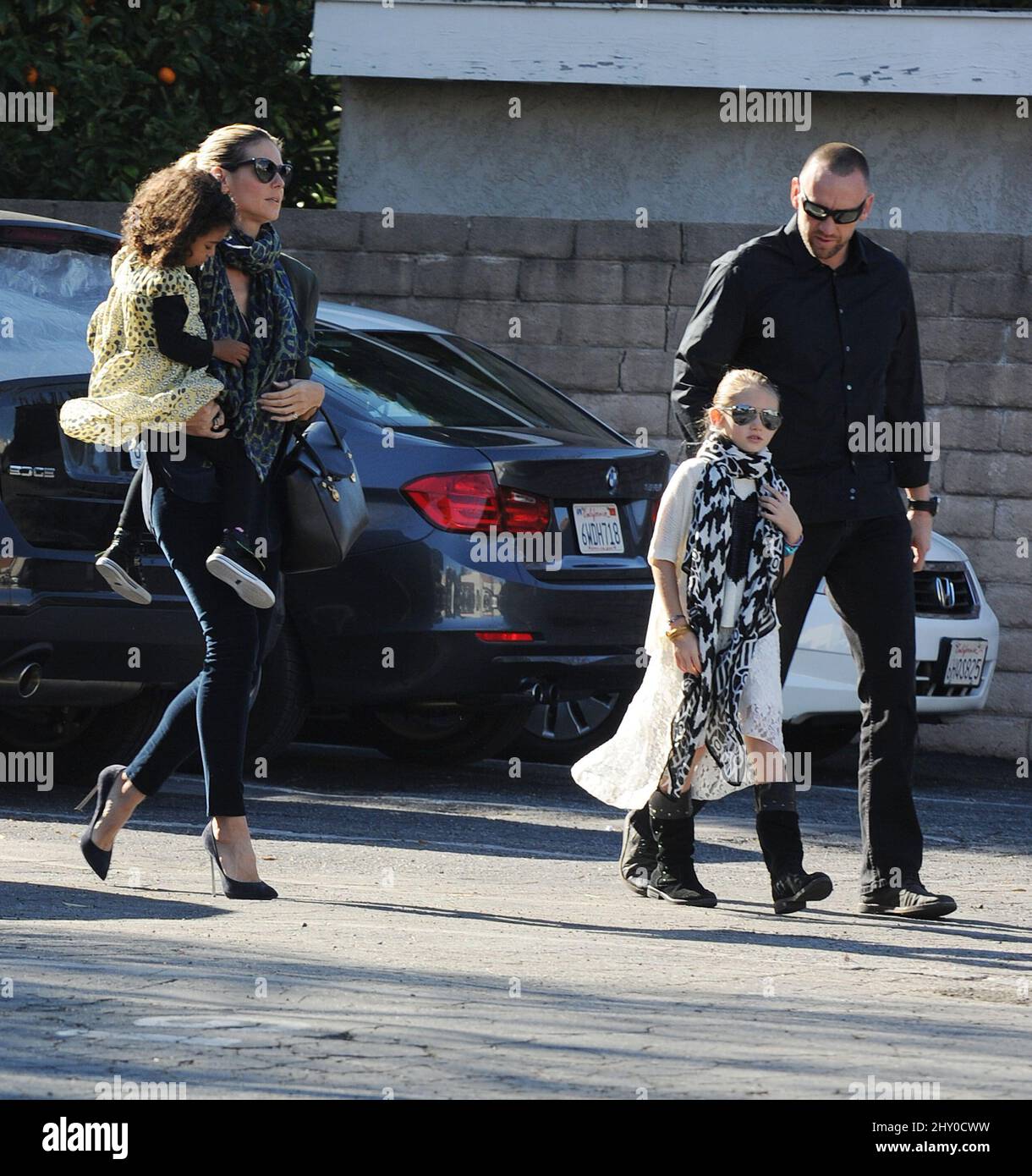 Heidi Klum, daughter Leni, daughter Lou and her boyfriend Martin ...