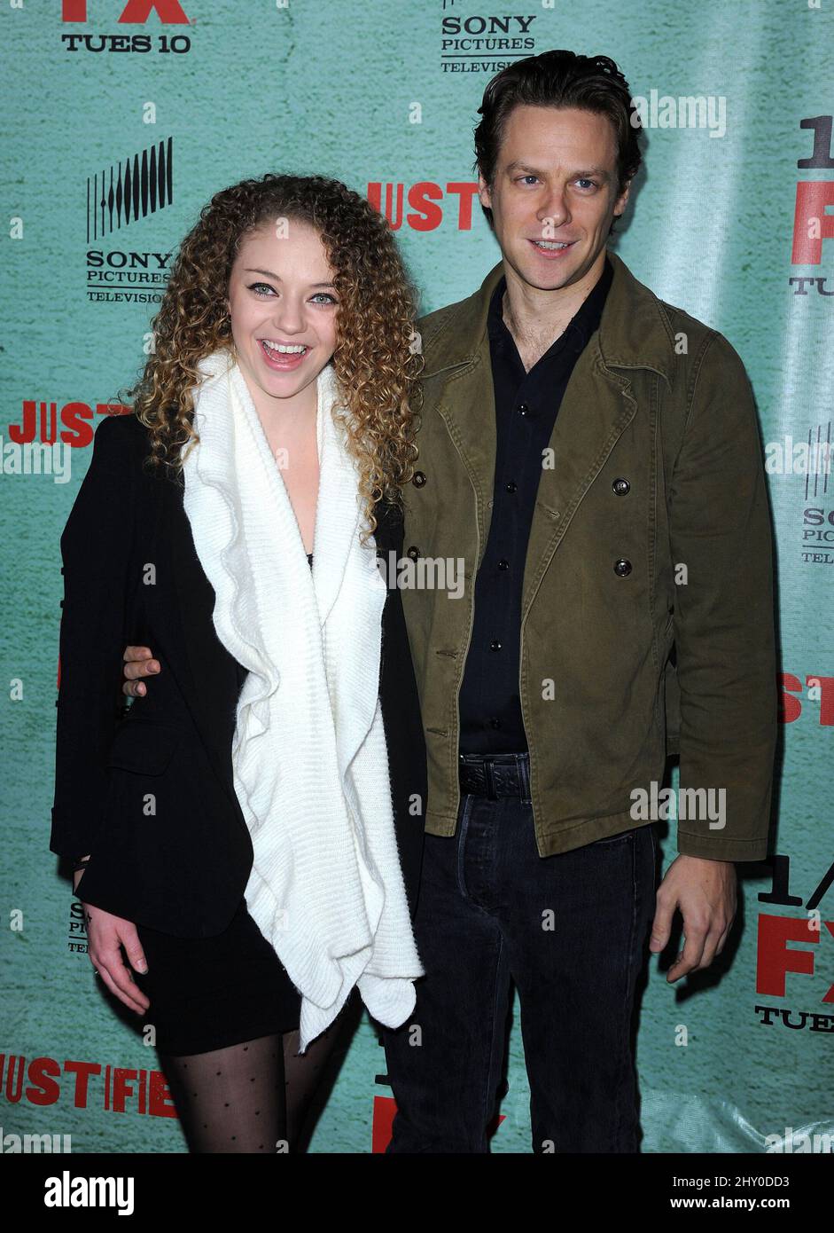 Jacob Pitts & Shelby Malone attending the "Justified" Season Premiere ...