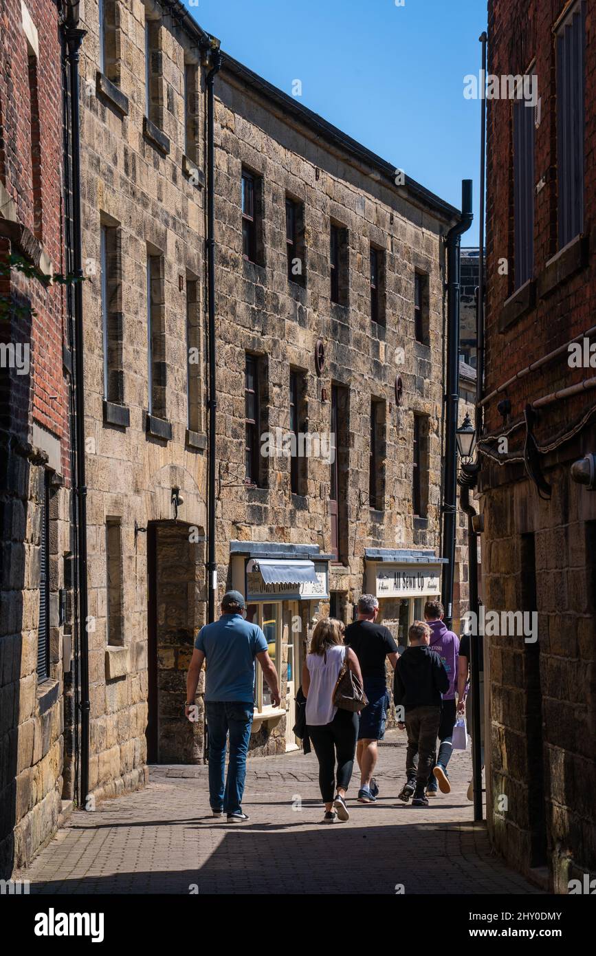 Street view with traditional historic architecture in the old town of ...