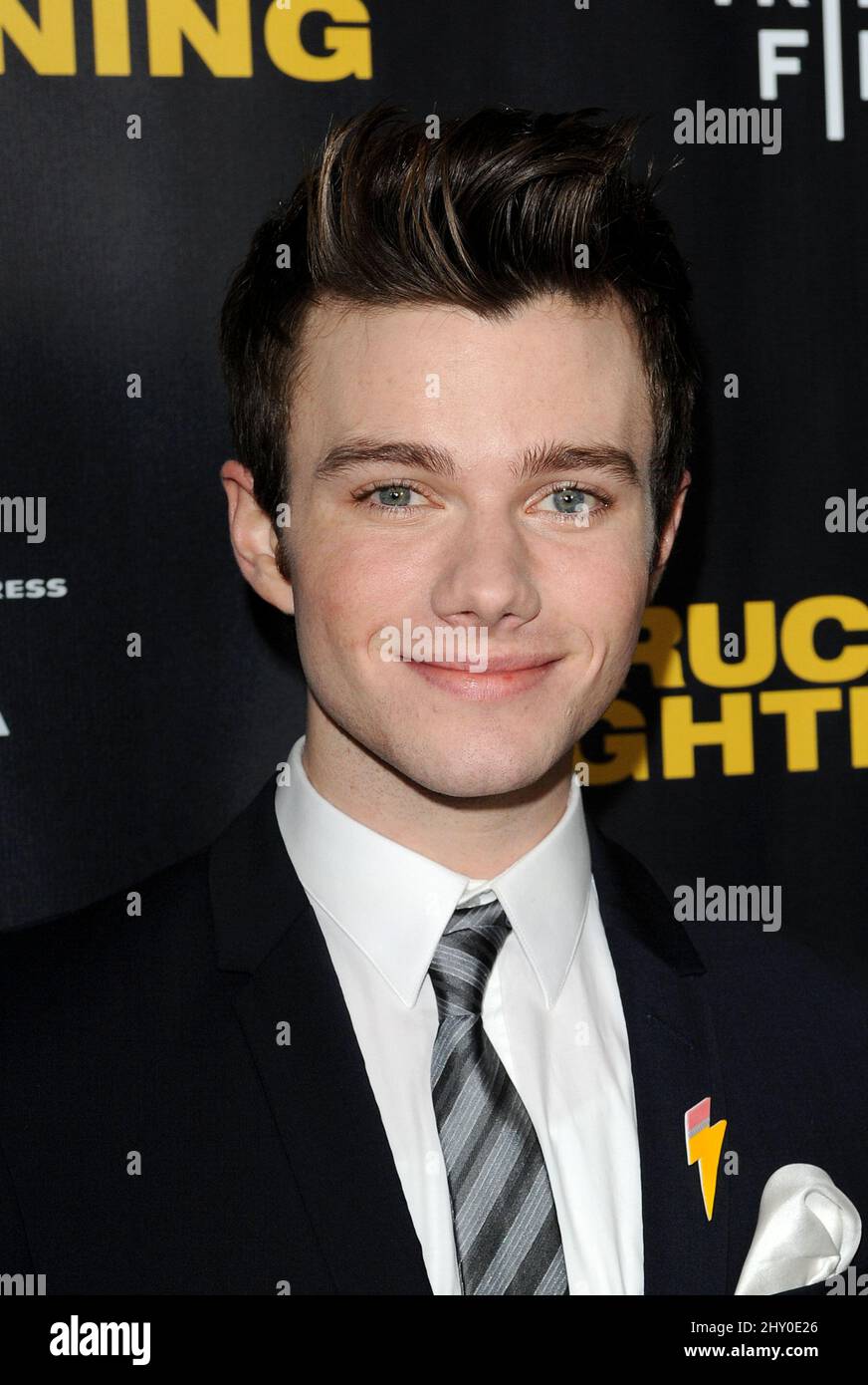 Chris Colfer attending the premiere of "Struck By Lightning" at the ...