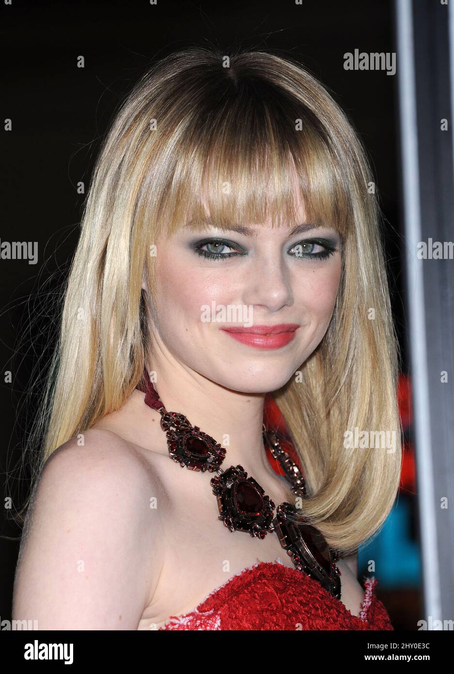 Emma Stone attending the premiere of Gangster Squad in Los Angeles ...