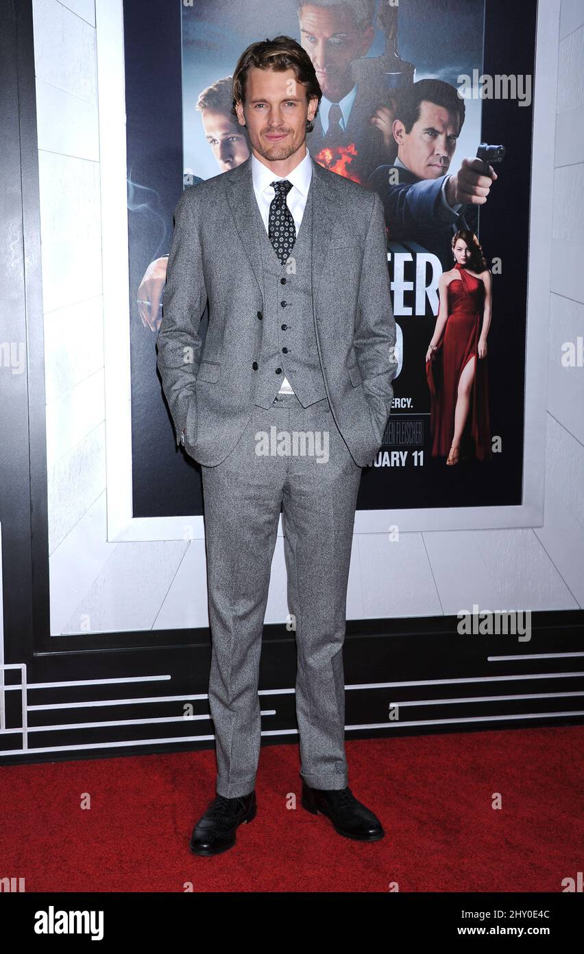 Josh Pence attending the premiere of Gangster Squad in Los Angeles ...