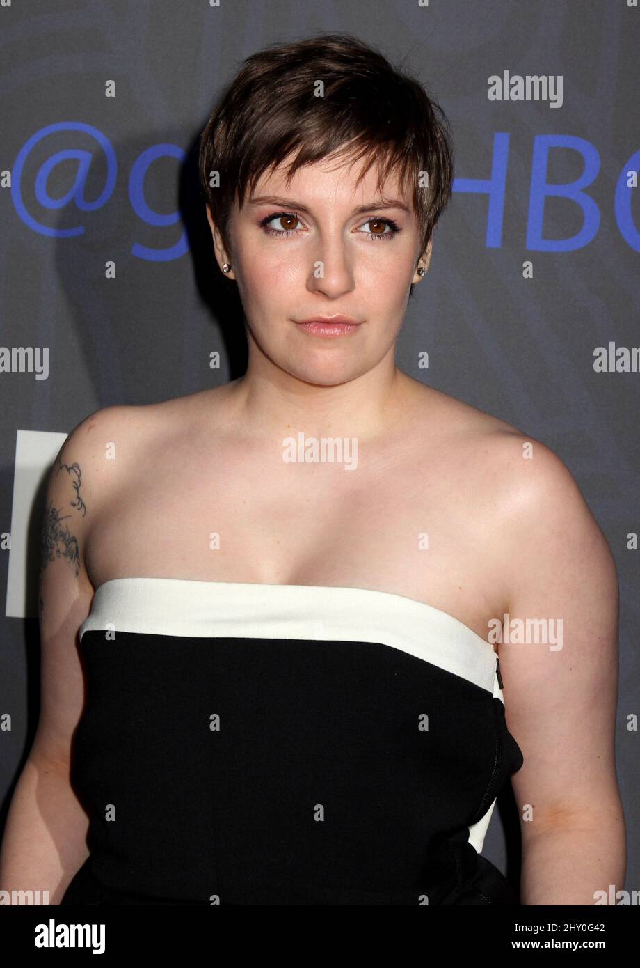 Lena Dunham attending the premiere of HBO's "Girls" Season 2 at NYU ...
