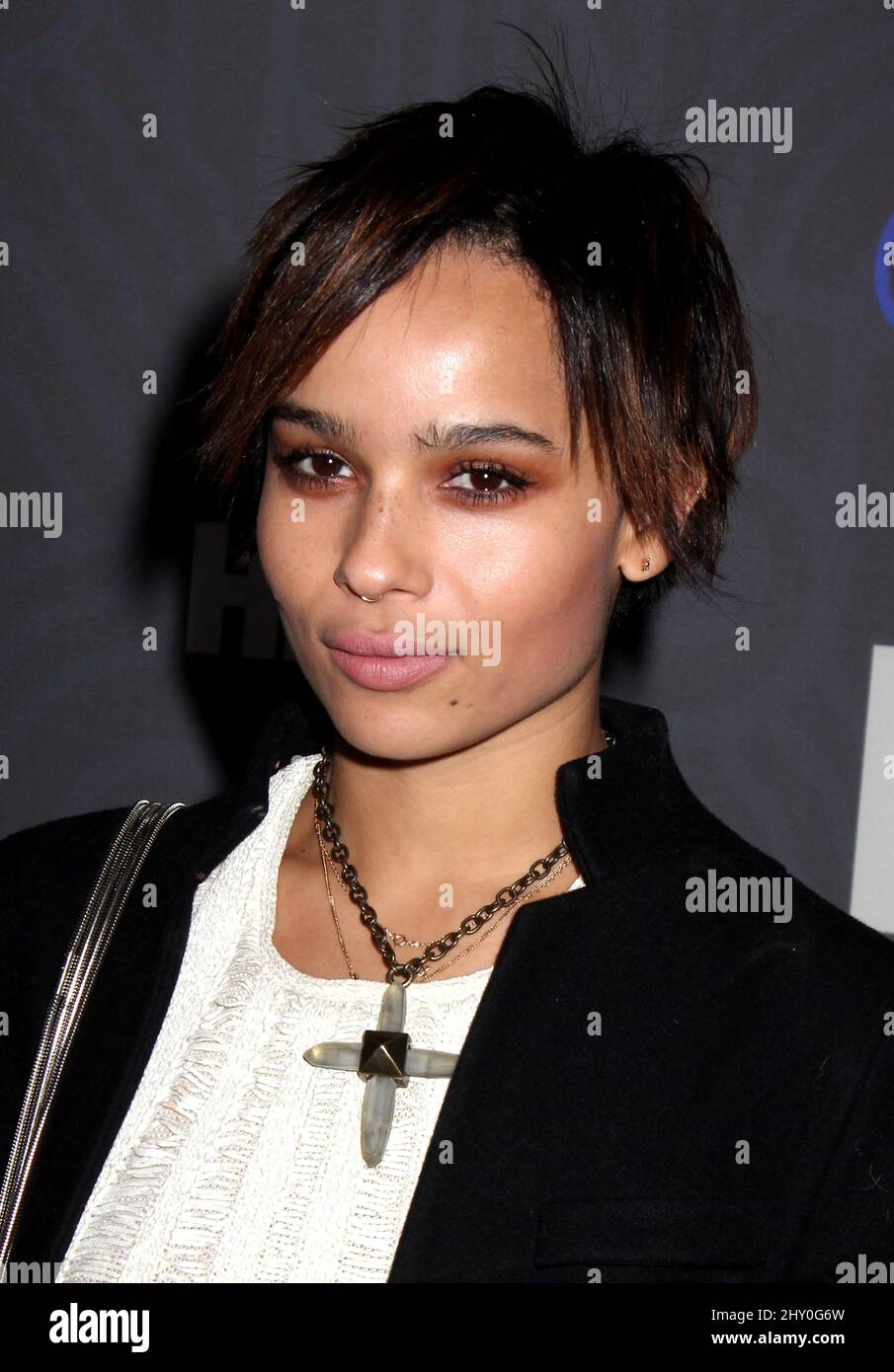 Zoe Kravitz attending the premiere of HBO's "Girls" Season 2 at NYU ...