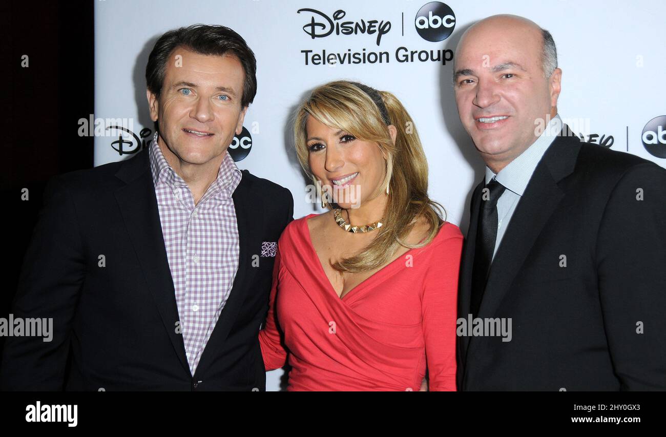 Robert Herjavec, Lori Greiner and Kevin O'Leary arriving for the Disney ...