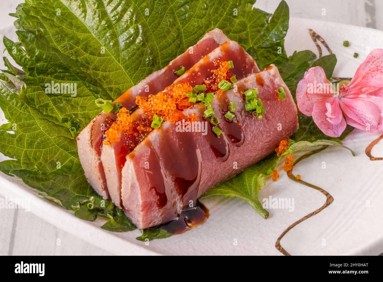 The part of Balfegó bluefin tuna used in this recipe is the akami. The ...