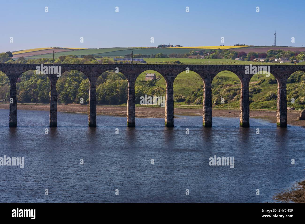View of The Royal Boarder bridge, a famous railway viaduct bridge in ...