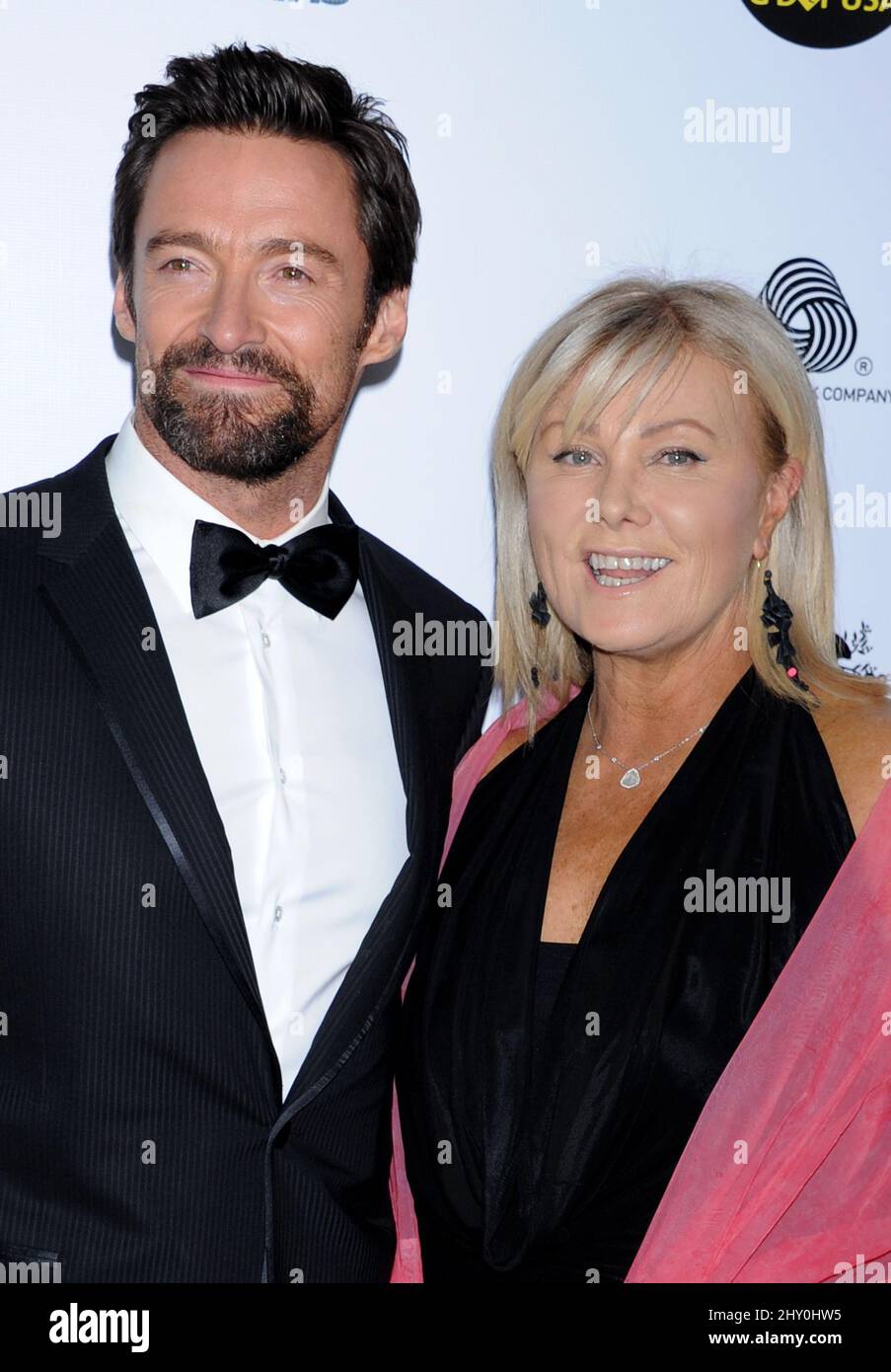 Hugh Jackman and Deborra-Lee Furness attending the 2013 G'Day USA Black ...