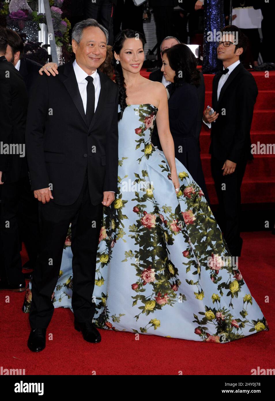 Ang Lee and Lucy Liu arrives at the 70th Annual Golden Globe Awards ...