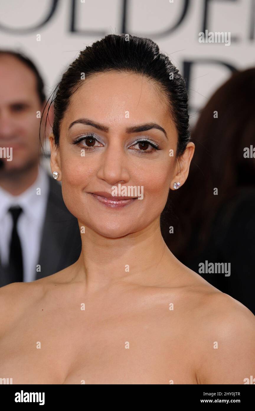 Archie Panjabi arriving at the 70th Annual Golden Globe Awards held at ...