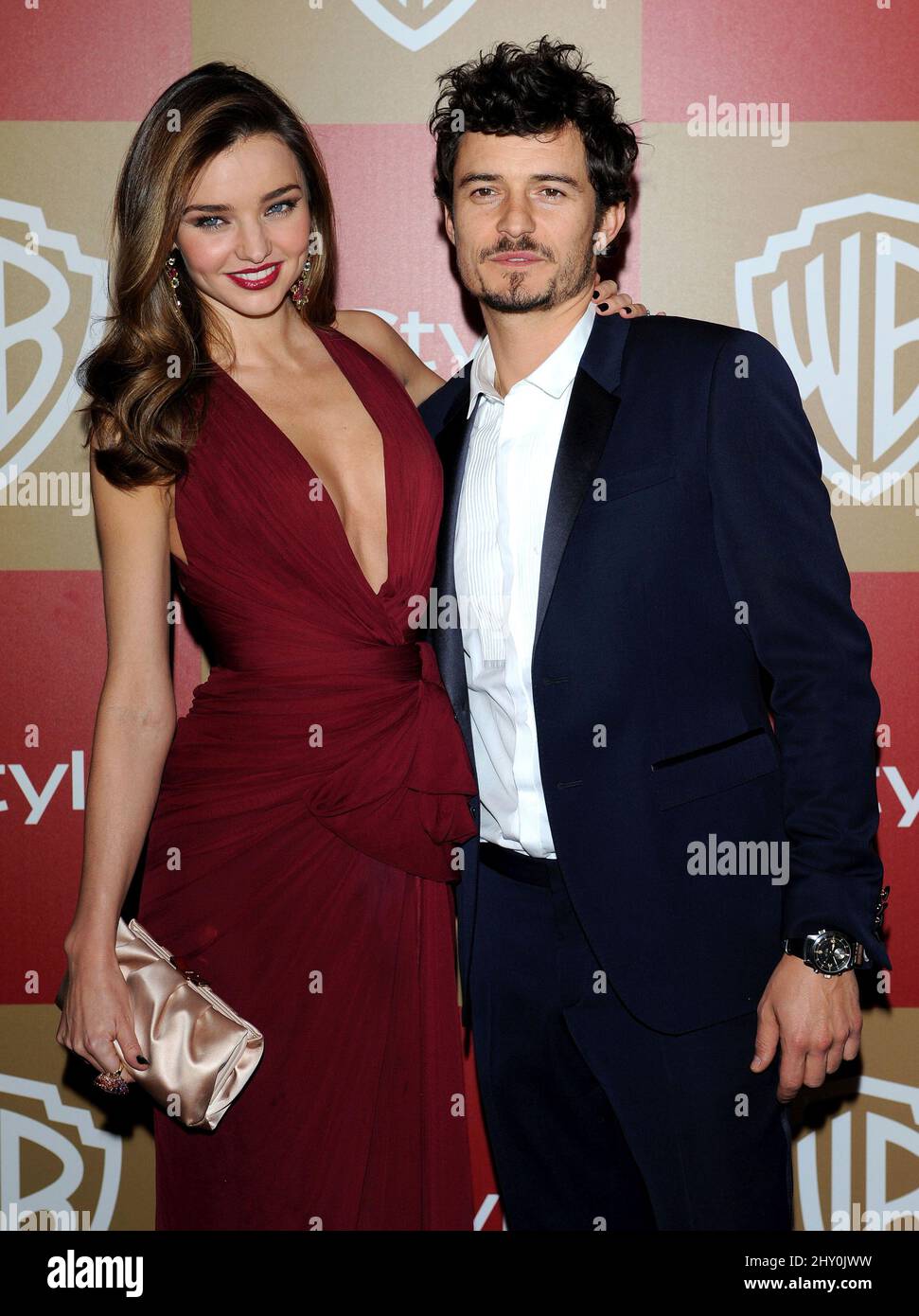 Miranda Kerr and Orlando Bloom attending the 2013 InStyle and Warner ...