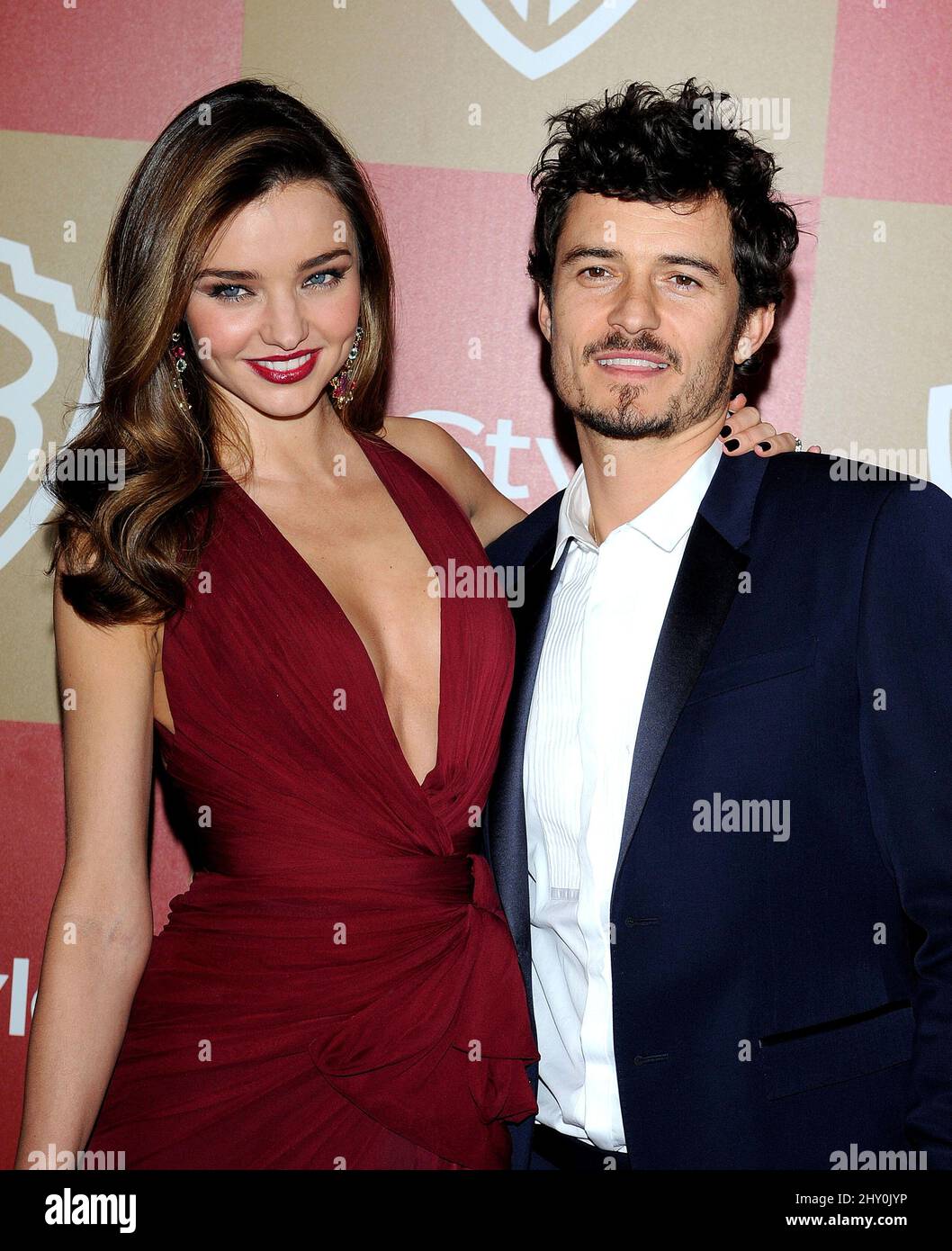 Miranda Kerr and Orlando Bloom attending the 2013 InStyle and Warner ...