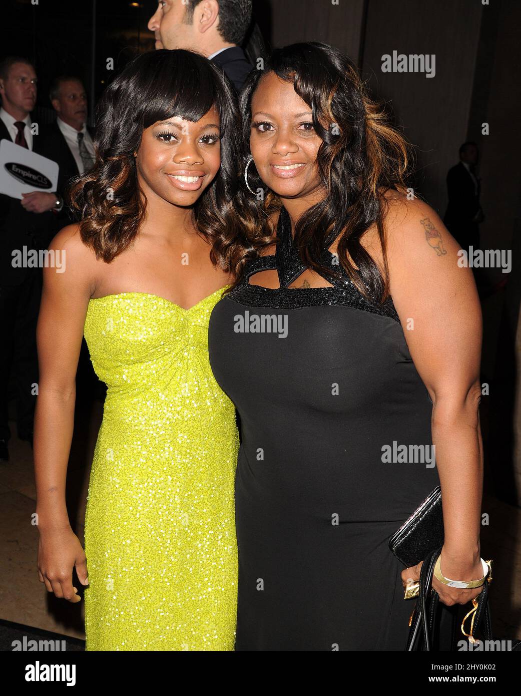 Gabby Douglas and mom Natalie Hawkins leaving the 2013 InStyle and ...