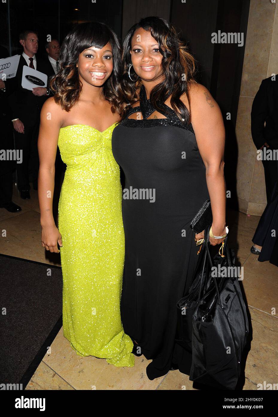 Gabby Douglas and mom Natalie Hawkins leaving the 2013 InStyle and ...