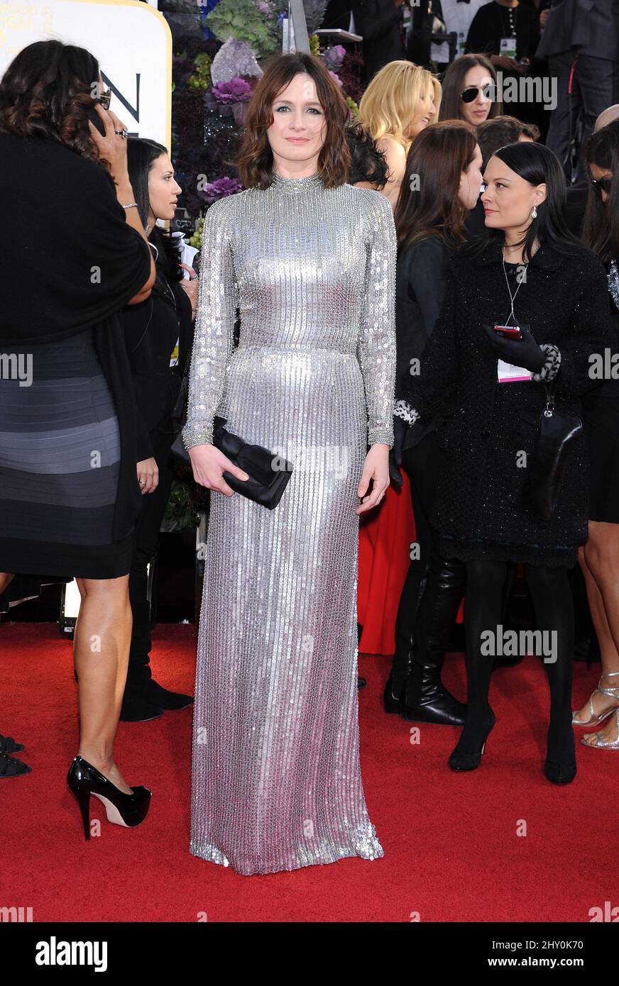 Emily Mortimer arriving at the 70th Annual Golden Globe Awards held at ...