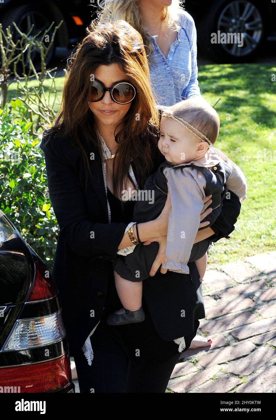 Kourtney Kardashian and daughter Penelope seen attending a "Mommy and ...