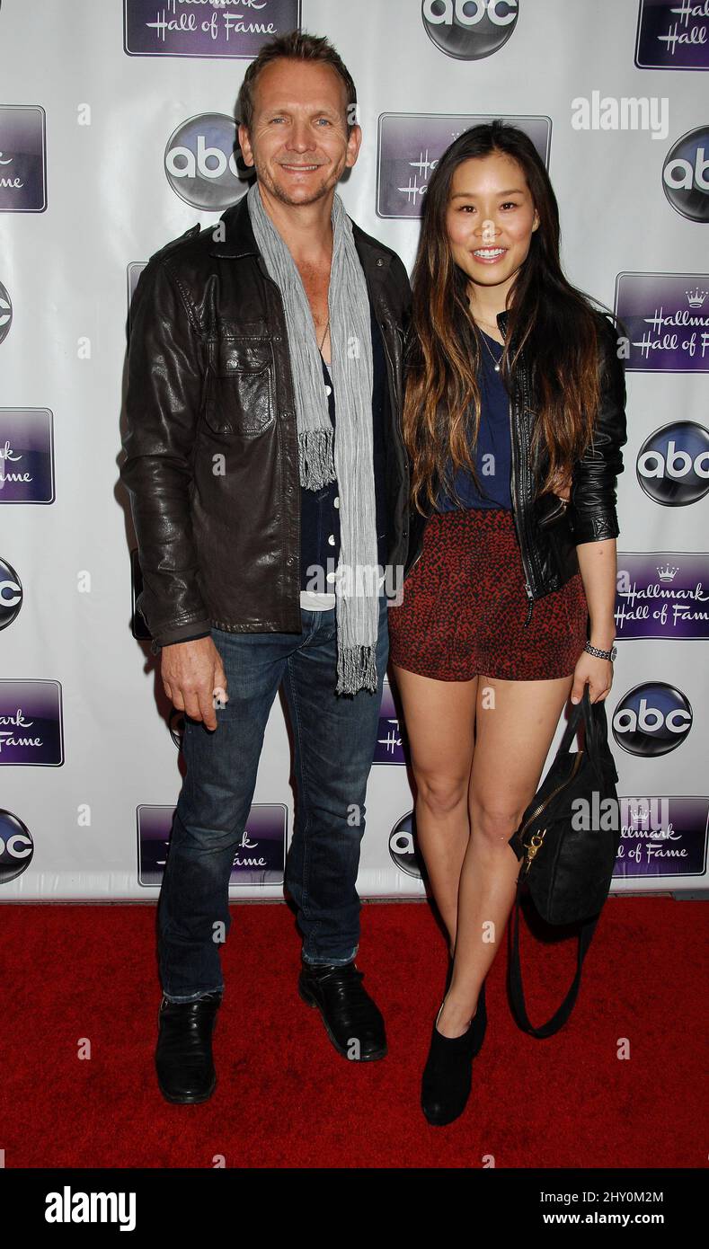 Sebastian Roche and Alicia Hannah attending the premiere of Disney ABC ...