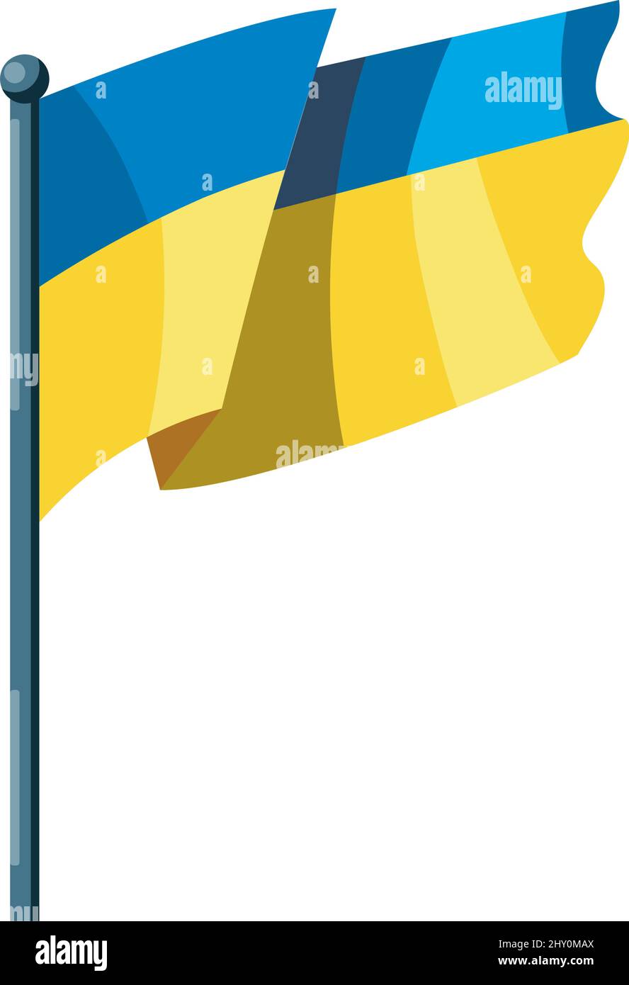 flat ukraine flag illustration Stock Vector Image & Art - Alamy