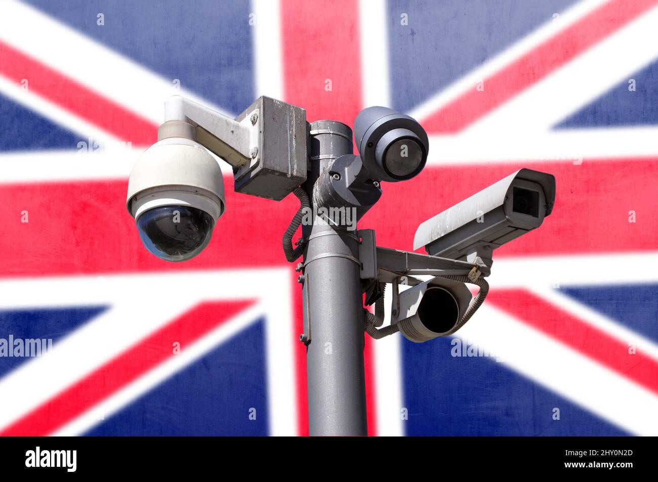 Closed circuit camera Multi-angle CCTV system against the background of ...