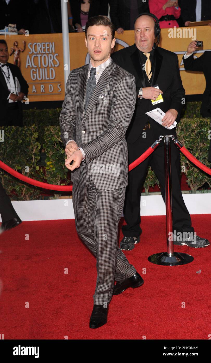 Justin Timberlake arriving at the 19th Annual SAG Awards held at the ...