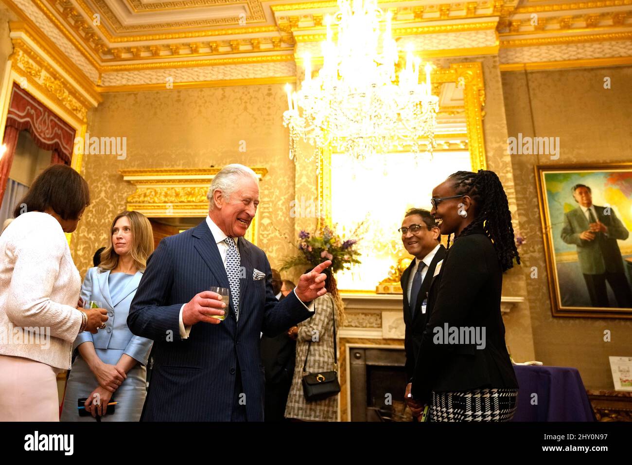 The Prince of Wales speaks to guests at the annual Commonwealth Day ...