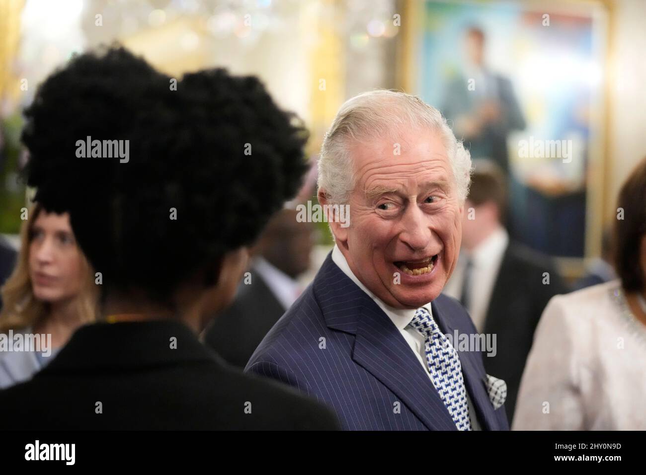 The Prince of Wales speaks to guests at the annual Commonwealth Day ...