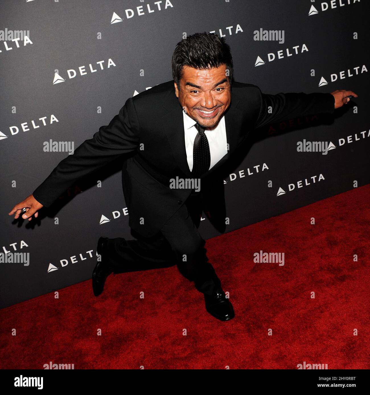 George Lopez attending a Delta Airlines event celebrating the LA Music ...