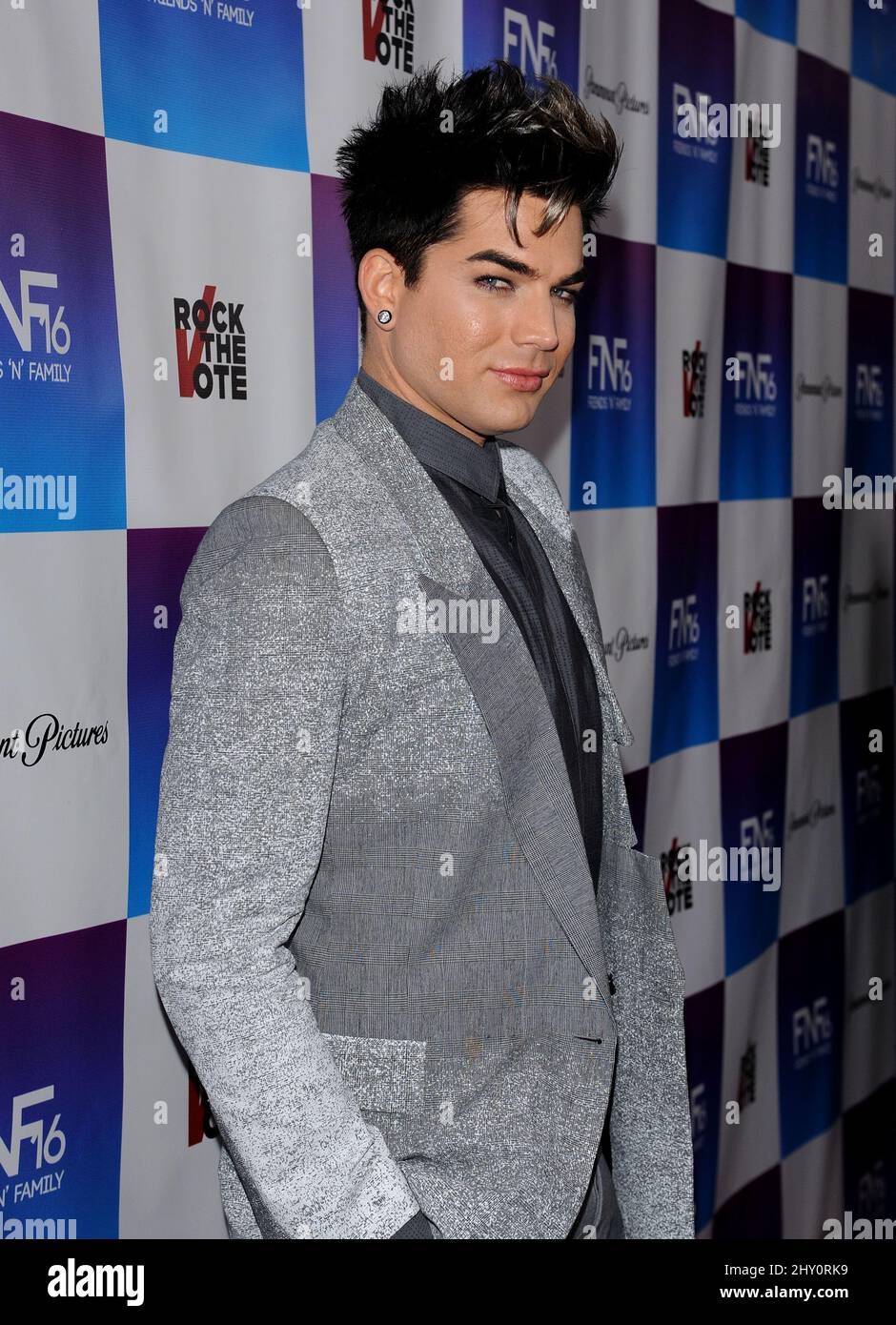 Adam Lambert attends the "Friends N Family" Pre Grammy Party held at ...