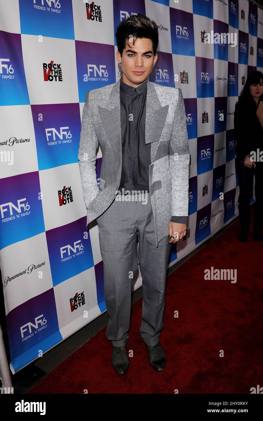 Adam Lambert attends the "Friends N Family" Pre Grammy Party held at ...