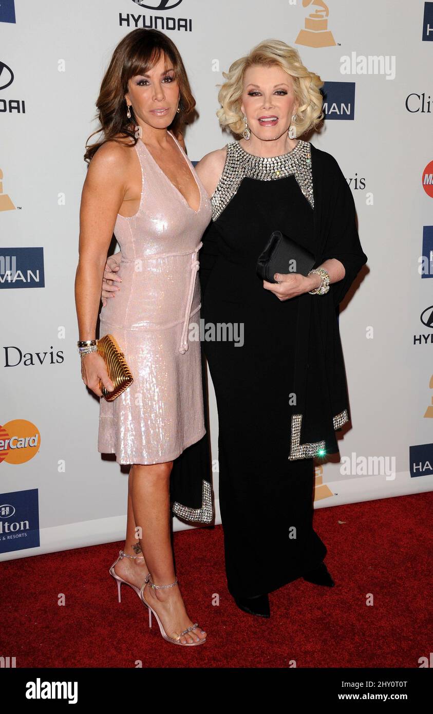 Melissa Rivers and Joan Rivers attending the 2013 Clive Davis Pre ...