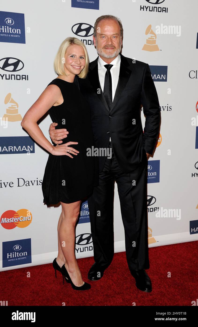 Kelsey Grammer and wife Kayte Walsh attending the 2013 Clive Davis Pre ...