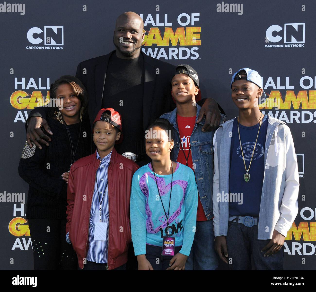 Shaquille O'Neal and Family attending the 3rd Annual Hall of Game ...