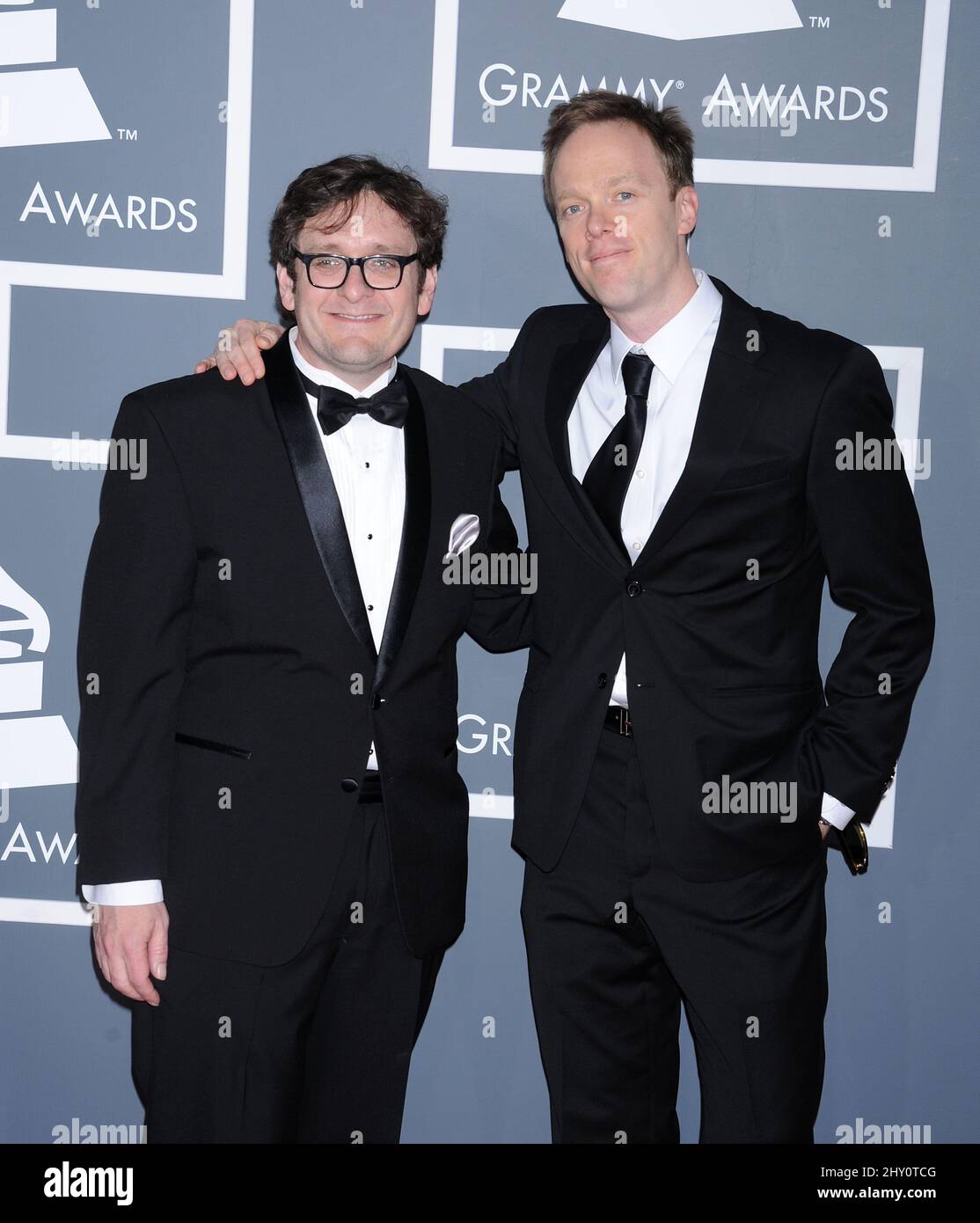 Adam Wright and Jay Knowles arriving for The 55th Annual Grammy Awards ...