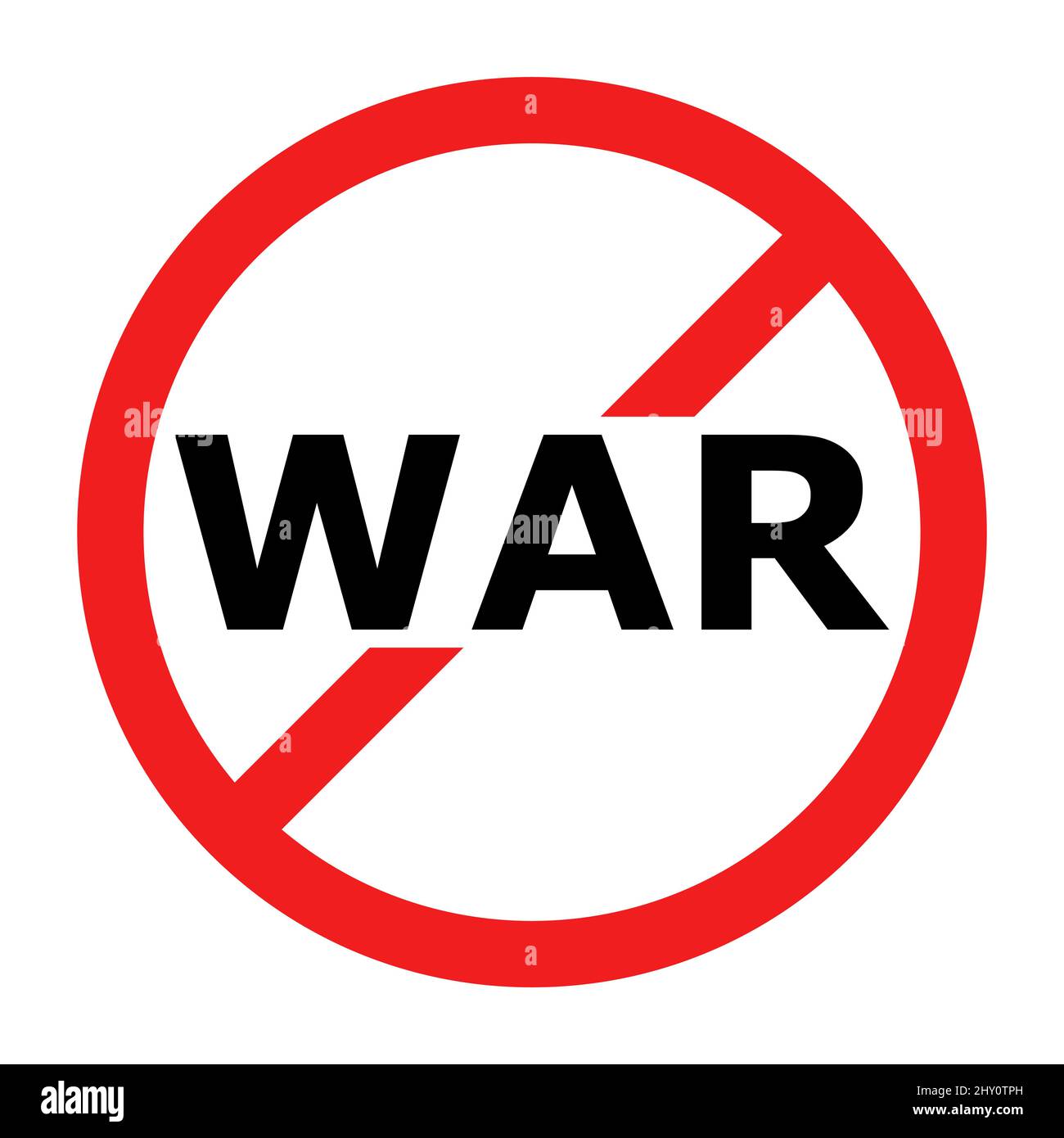 Stop war sign. War concept. Vector illustration. Calling for the stop ...