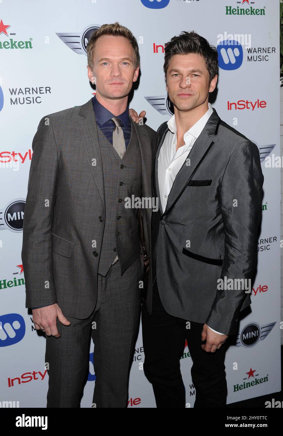 Neil Patrick Harris and boyfriend David Burtka at the Warner Music ...