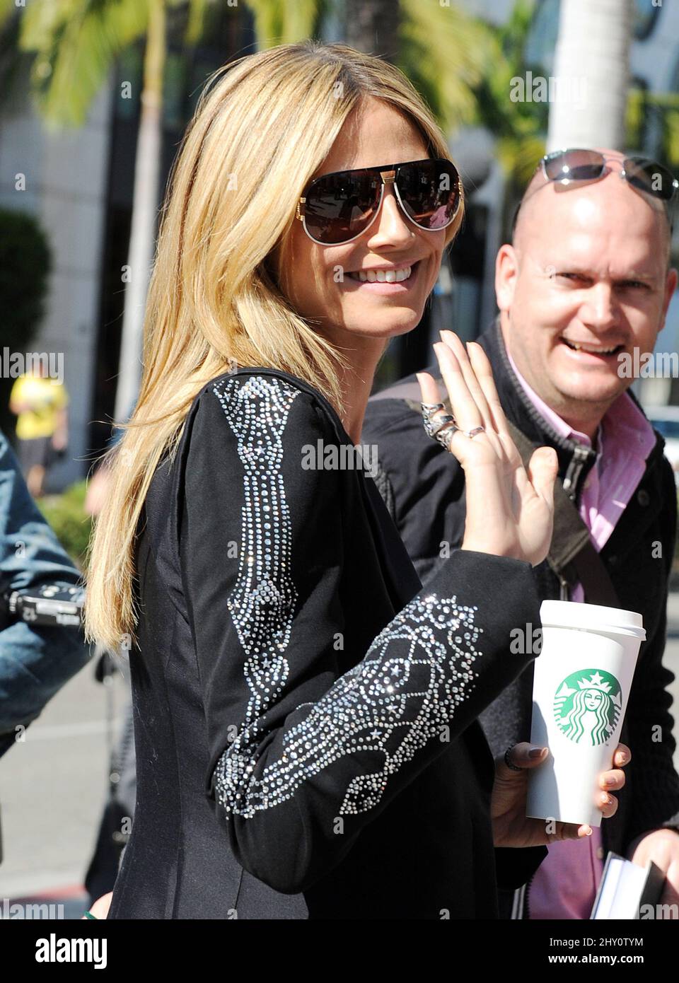 Heidi Klum filming "Germany's Next Top Model" on Rodeo drive in Los ...