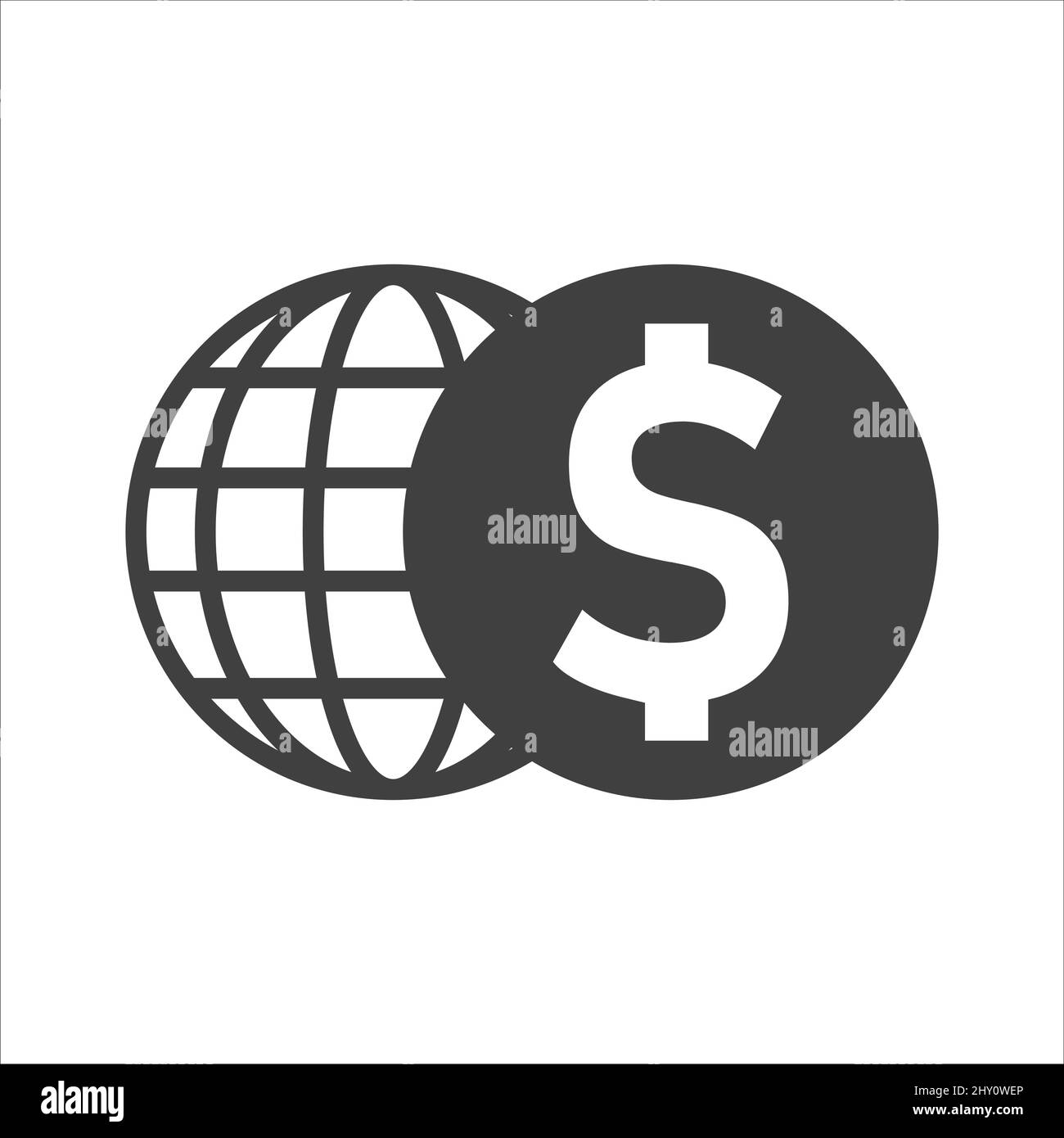 Global Economy Icon Circle Concept Web Buttons Vector Illustration
