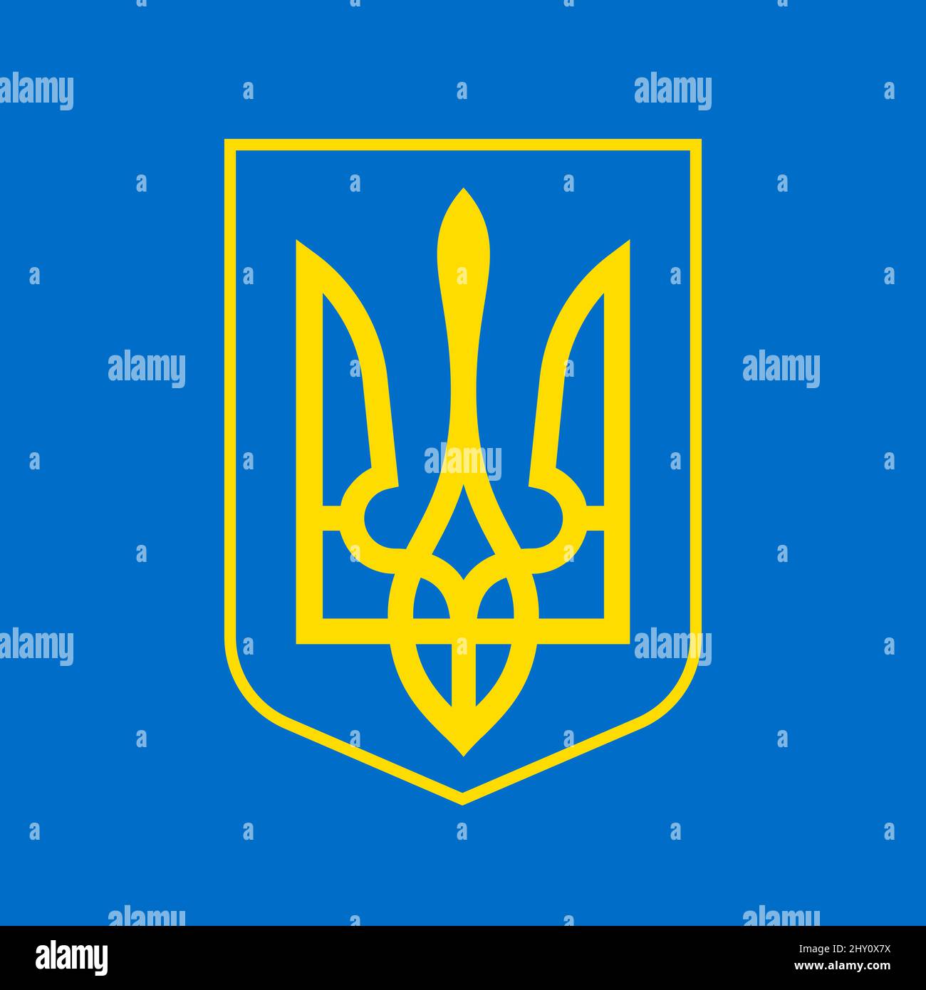 Coat of Arms of Ukraine. State emblem. National ukrainian symbol ...