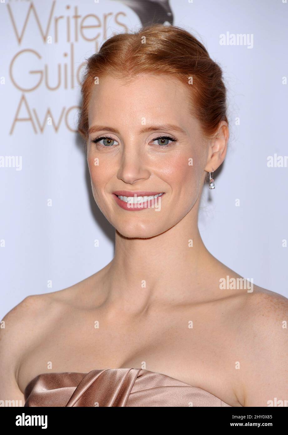 Jessica Chastain attending the 2013 Writers Guild Awards held at the JW ...