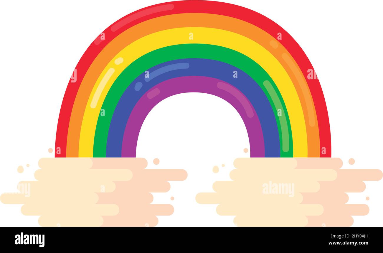 flat bright rainbow illustration Stock Vector Image & Art - Alamy
