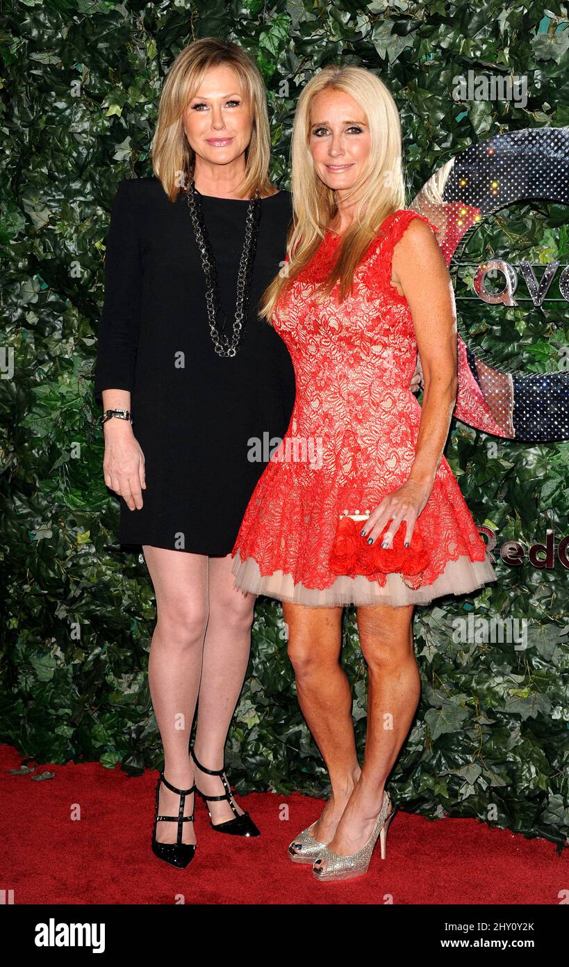 Kathy Hilton and Kim Richards attending the QVC Red Carpet Style Event ...