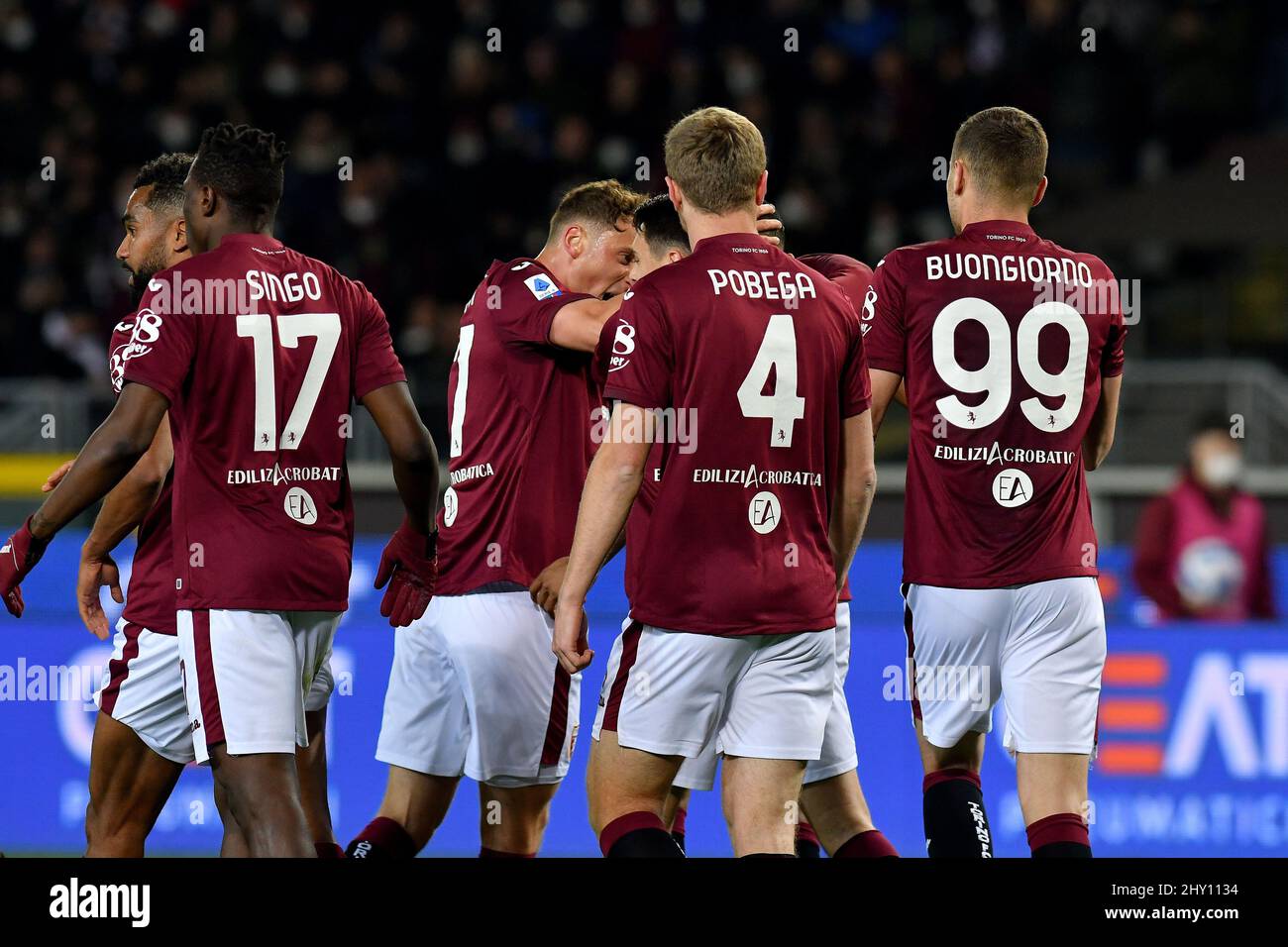 Gleison Bremer of Torino FC celebrates after scoring a goal during the ...