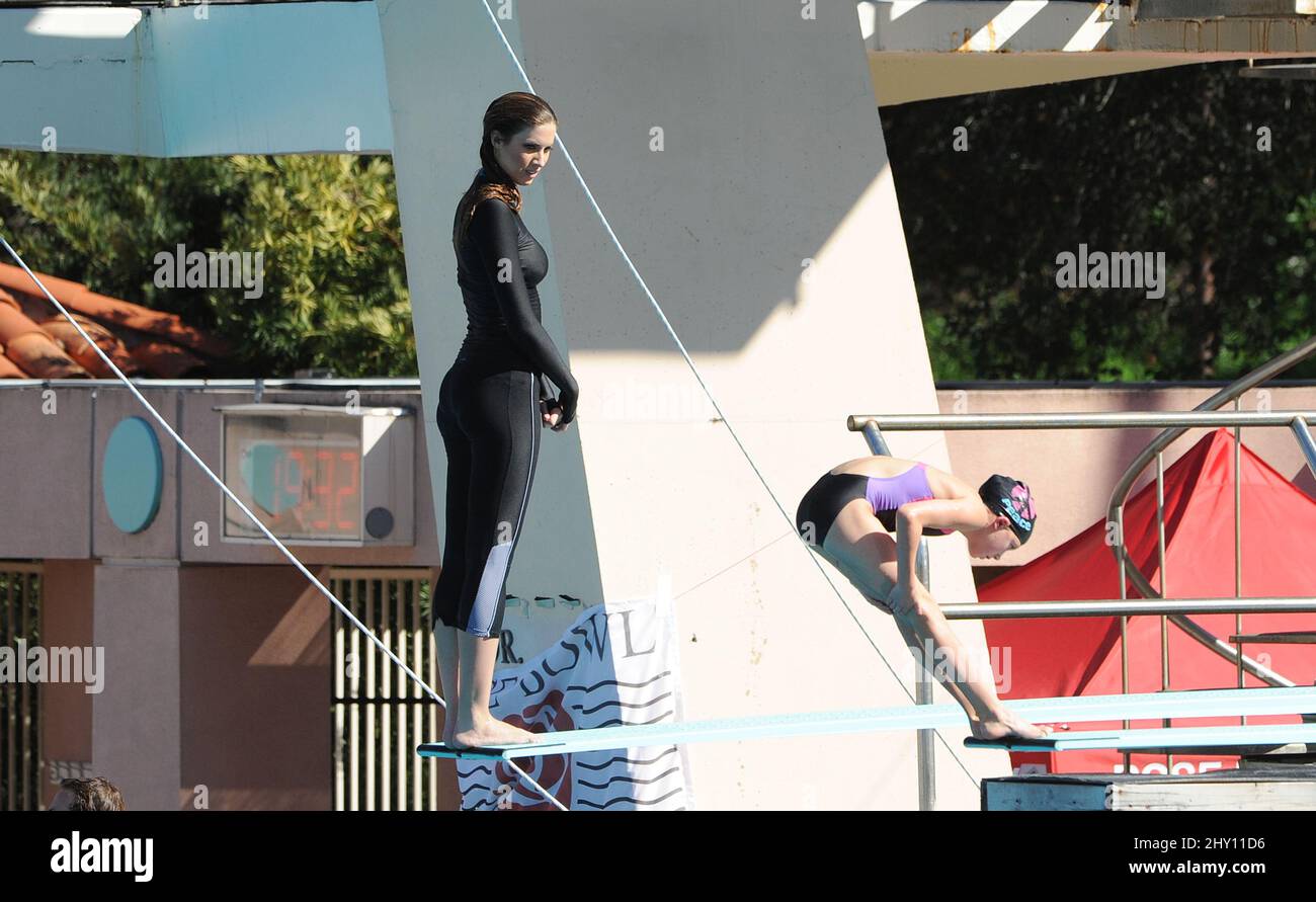 Katherine Webb on the set of 'Celebrity Splash' in Los Angeles Stock ...