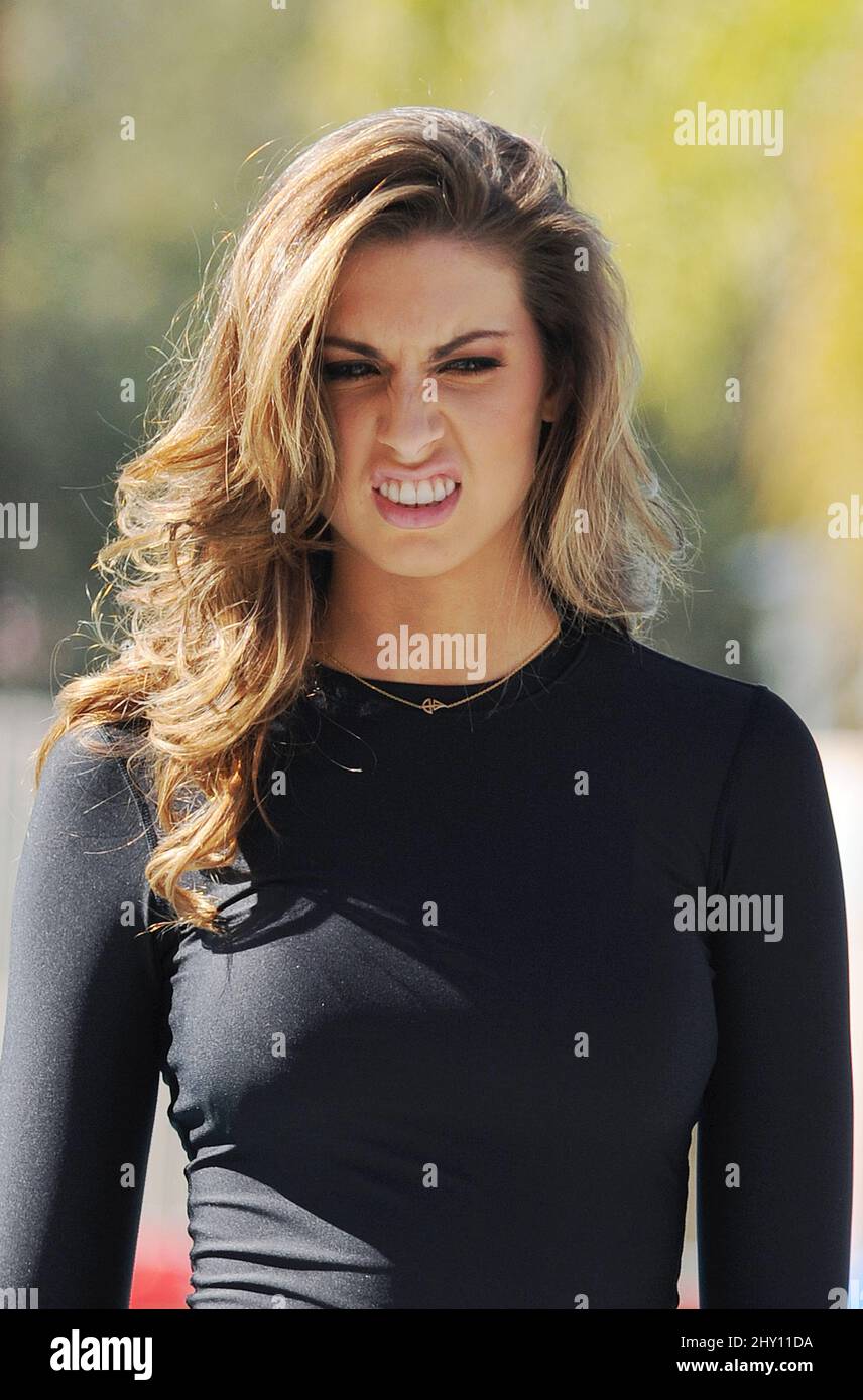 Katherine Webb on the set of 'Celebrity Splash' in Los Angeles Stock ...