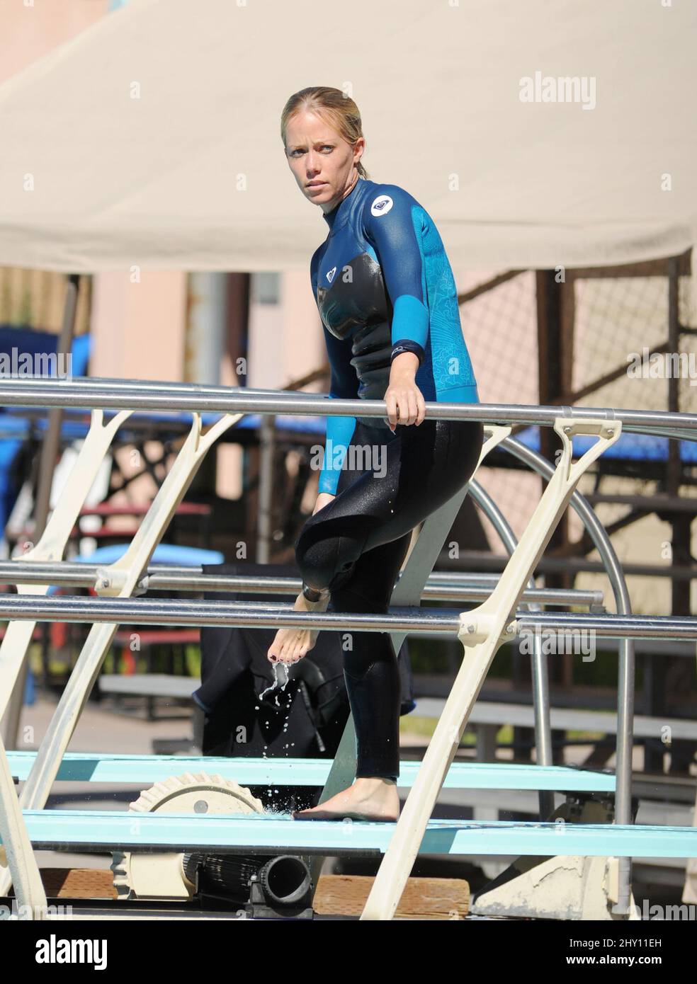 Kendra Wilkinson on the set of 'Celebrity Splash' in Los Angeles Stock ...