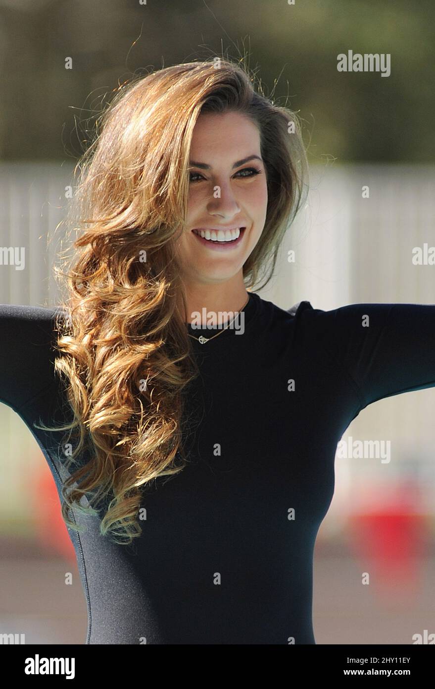 Katherine Webb on the set of 'Celebrity Splash' in Los Angeles Stock ...