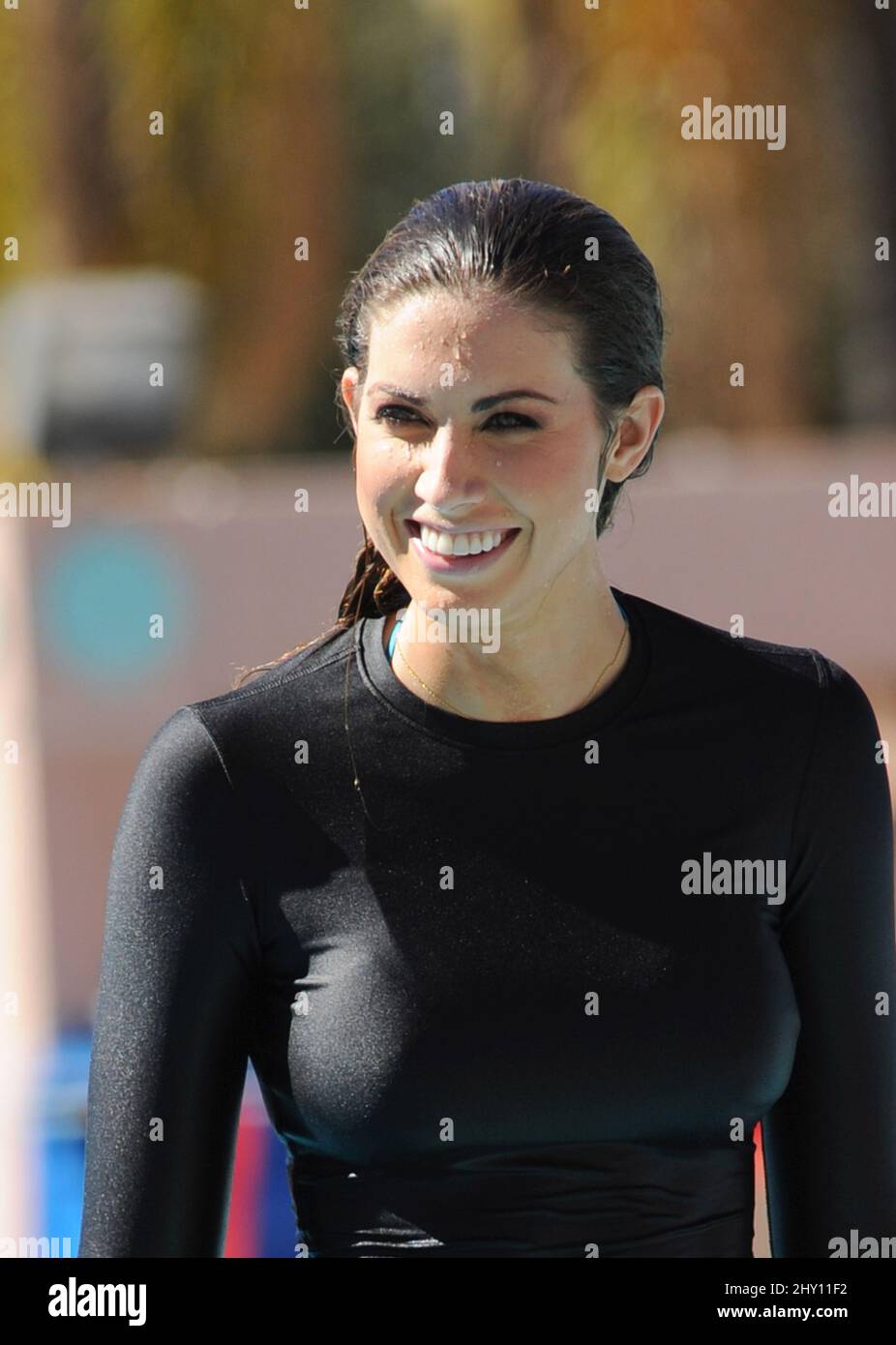 Katherine Webb on the set of 'Celebrity Splash' in Los Angeles Stock ...