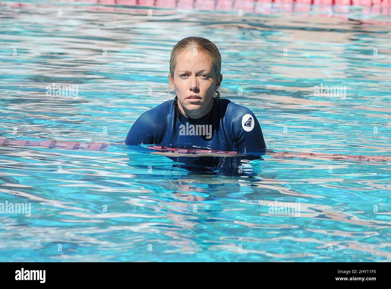Kendra Wilkinson on the set of 'Celebrity Splash' in Los Angeles Stock ...