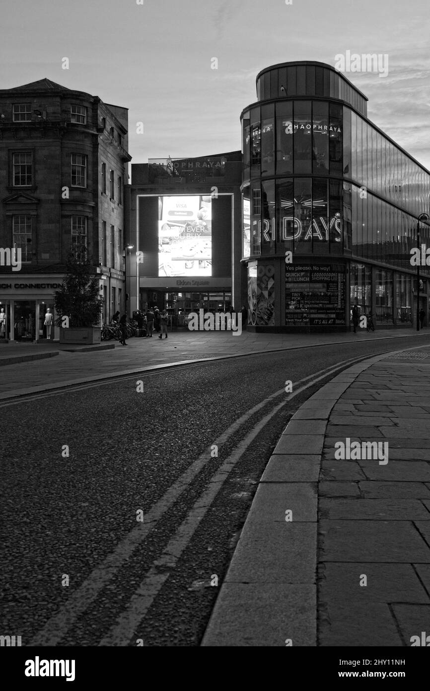 Long exposure images of the entrance to Eldon Square shopping centre ...