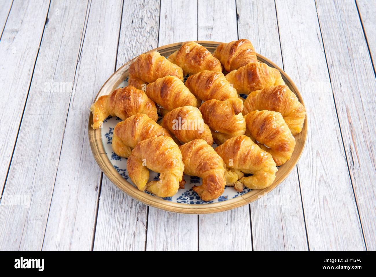 Closeup fresh mini croissants hi-res stock photography and images - Alamy